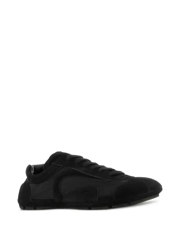 Prada Monte Carlo Re-edition 2025 Nylon And Suede Sneakers - Black