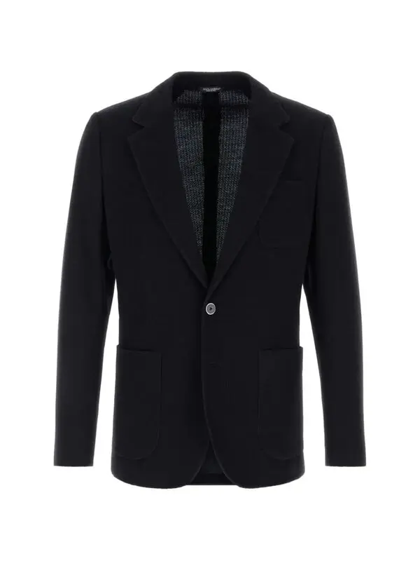 Dolce & Gabbana Taormina Single-breasted Jersey Jacket - Blue