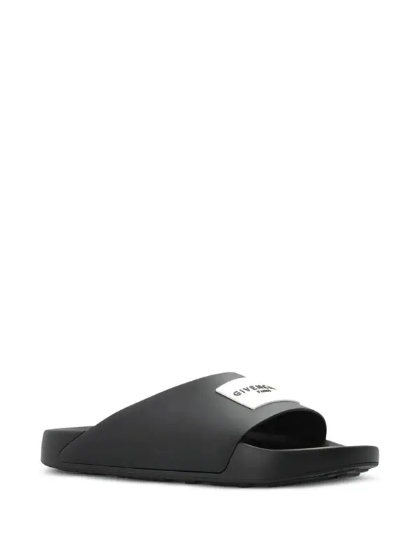 Givenchy Label Rubber Flat Mules