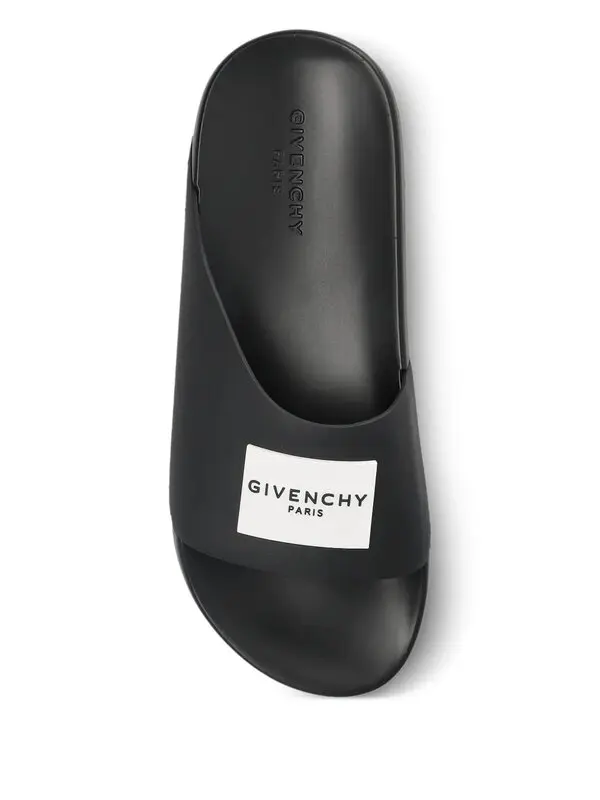 Givenchy Label Rubber Flat Mules