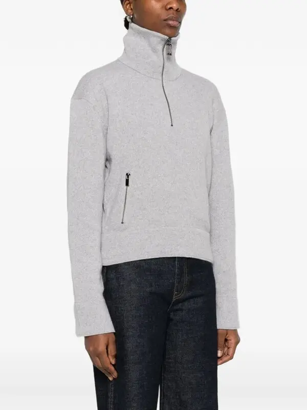 Victoria Beckham Half-zip Milano Wool Blend Jumper