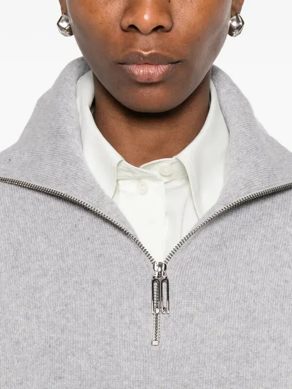 Victoria Beckham Half-zip Milano Wool Blend Jumper