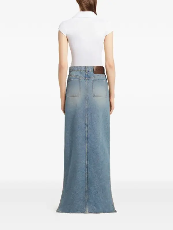 COURREGES Cropped Sports Polo Shirt - White