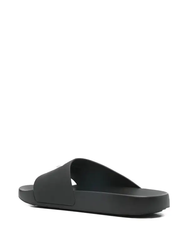 Givenchy Label Slide Flat Mules In Rubber