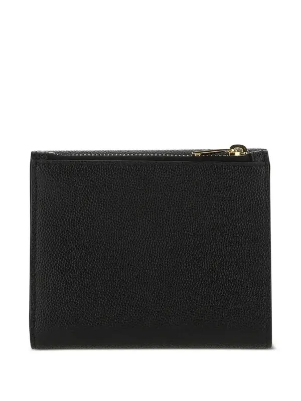 Saint Laurent Uptown Compact Wallet In Grain De Poudre Leather - Black