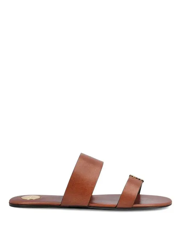 Saint Laurent Babylone Slides In Smooth Leather