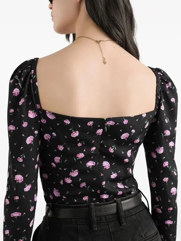 Dolce & Gabbana Carnations-print Silk Top