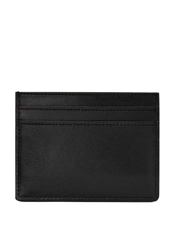 Saint Laurent Tiny Cassandre Credit Card Case In Shiny Leather