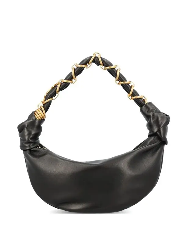 Saint Laurent Amalia Mini Hobo Bag In Lambskin - Black