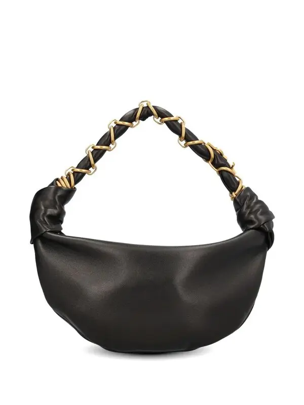Saint Laurent Amalia Mini Hobo Bag In Lambskin - Black