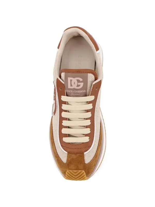 Dolce & Gabbana Dg Cushion Canvas And Suede Sneakers