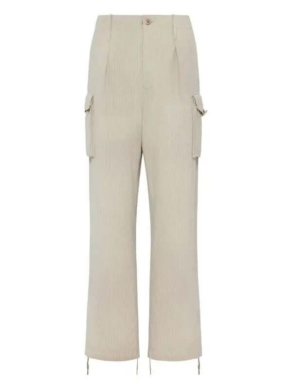 MAISON MARGIELA Cotton-blend Pinstripe Pattern Cargo Trousers