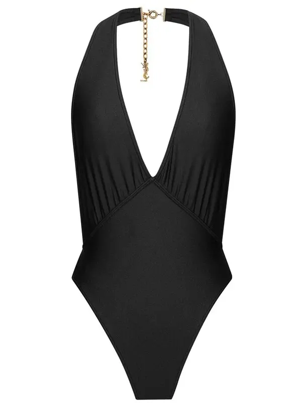 Saint Laurent Cassandre One-piece Swimsuit - Black