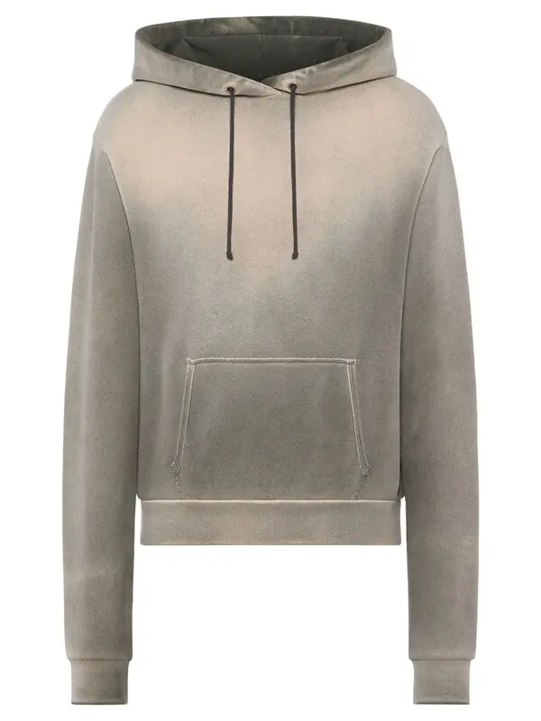 MAISON MARGIELA Sun Faded Cotton Hooded Sweatshirt - Green