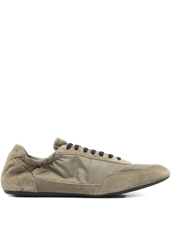 Prada Collapse Re-nylon And Suede Elasticized Sneakers