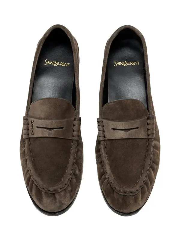 Saint Laurent Le Loafer Suede - Gray