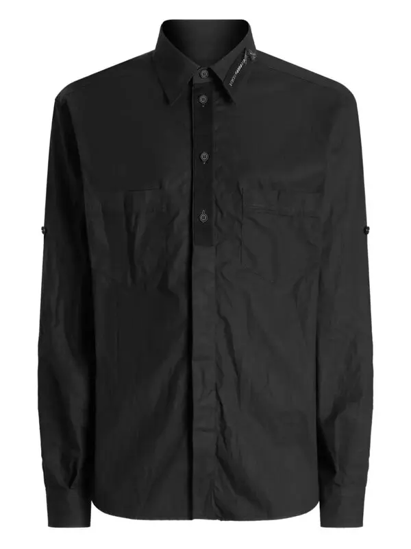 Dolce & Gabbana Patch Pocket Cotton Shirt - Black