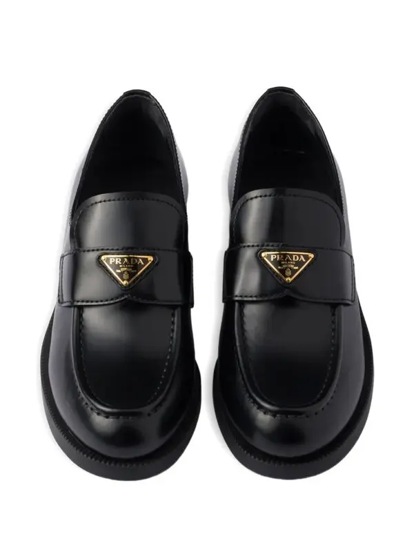 Prada Brushed Leather Loafers