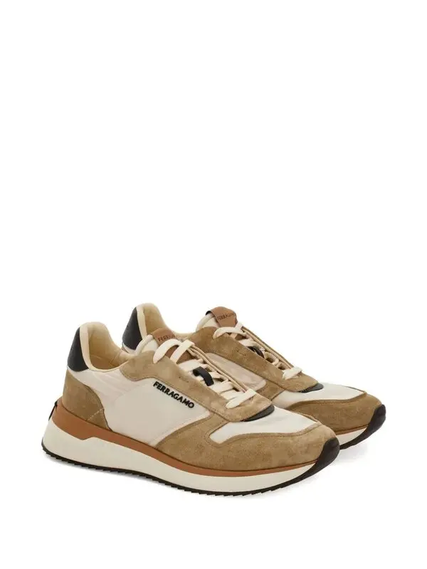 FERRAGAMO Atlantic Waterproof Fabric And Suede Sneakers