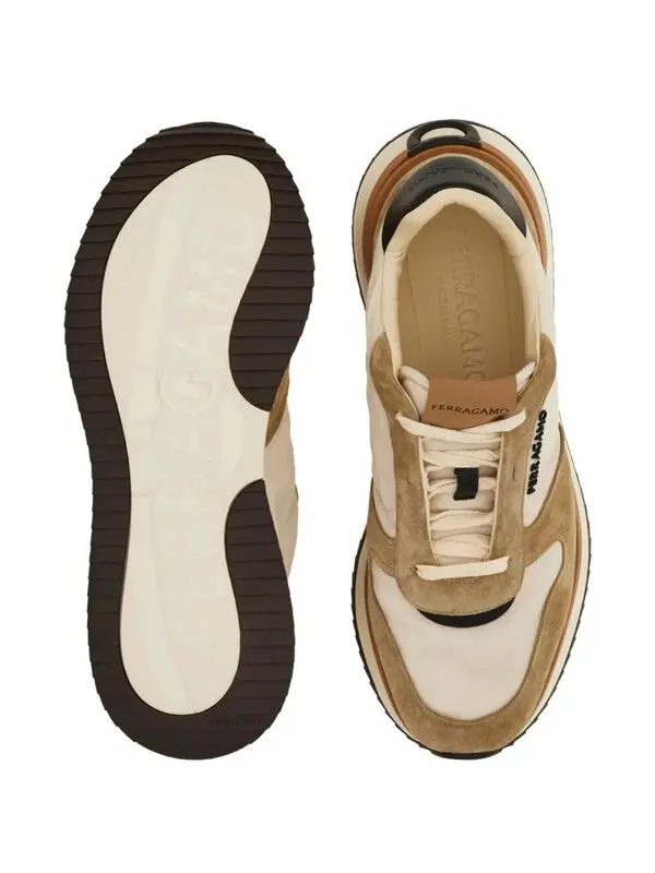 FERRAGAMO Atlantic Waterproof Fabric And Suede Sneakers