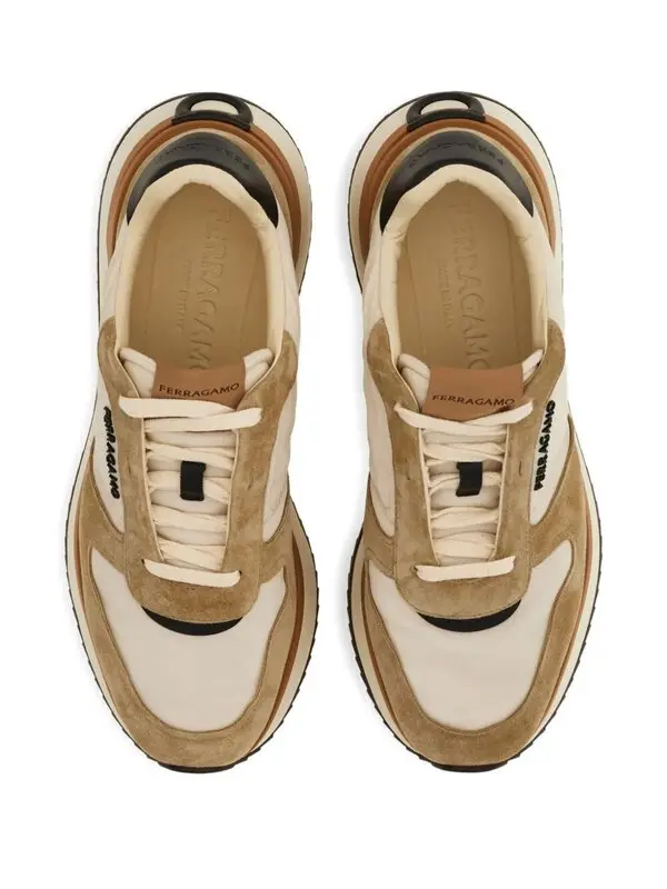 FERRAGAMO Atlantic Waterproof Fabric And Suede Sneakers