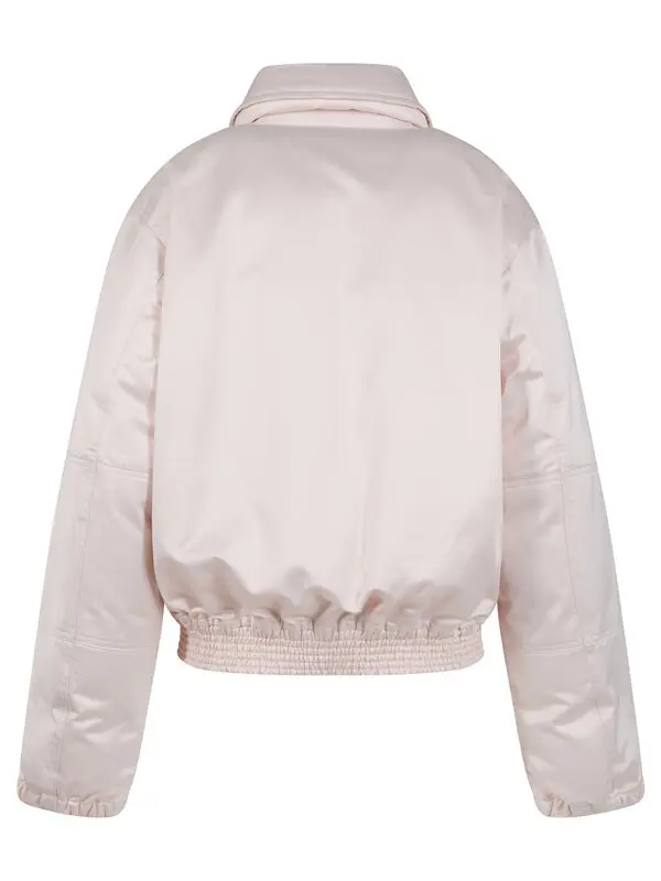 Victoria Beckham Cotton Satin Padded Bomber Jacket - Multicolor