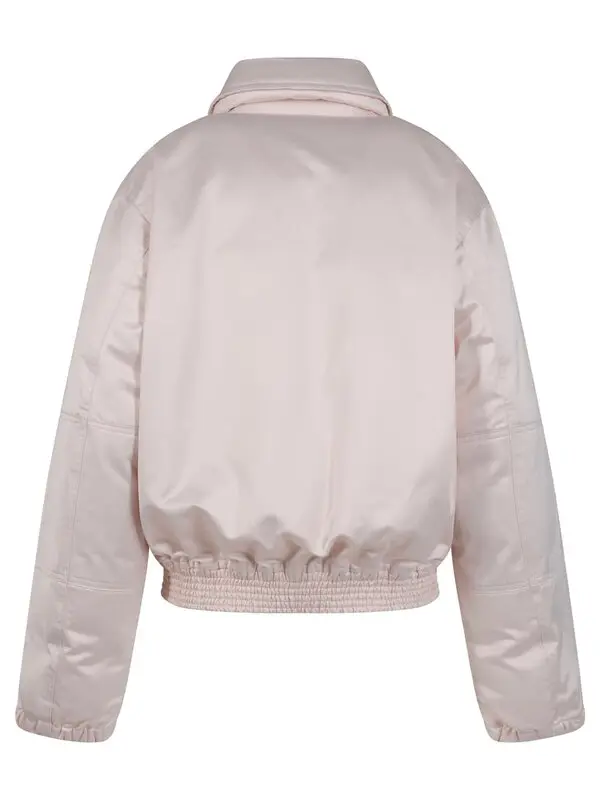 Victoria Beckham Cotton Satin Padded Bomber Jacket - Multicolor