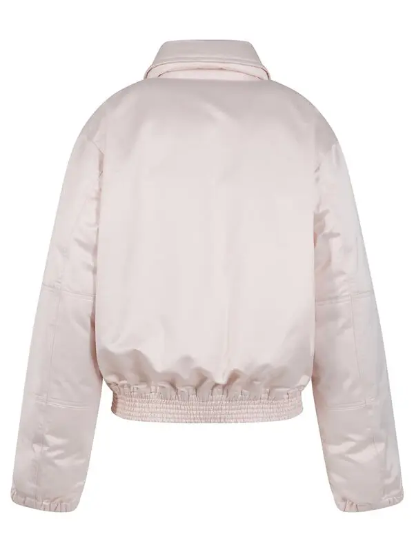 Victoria Beckham Cotton Satin Padded Bomber Jacket - Multicolor