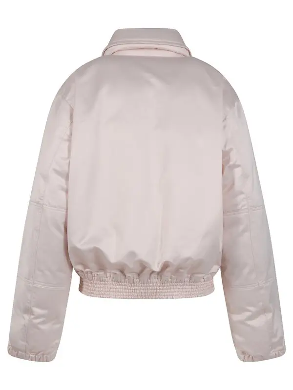 Victoria Beckham Cotton Satin Padded Bomber Jacket - Multicolor