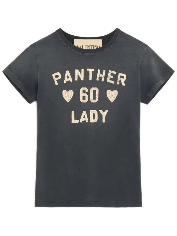 Valentino Garavani Printed Cotton T-shirt - Black