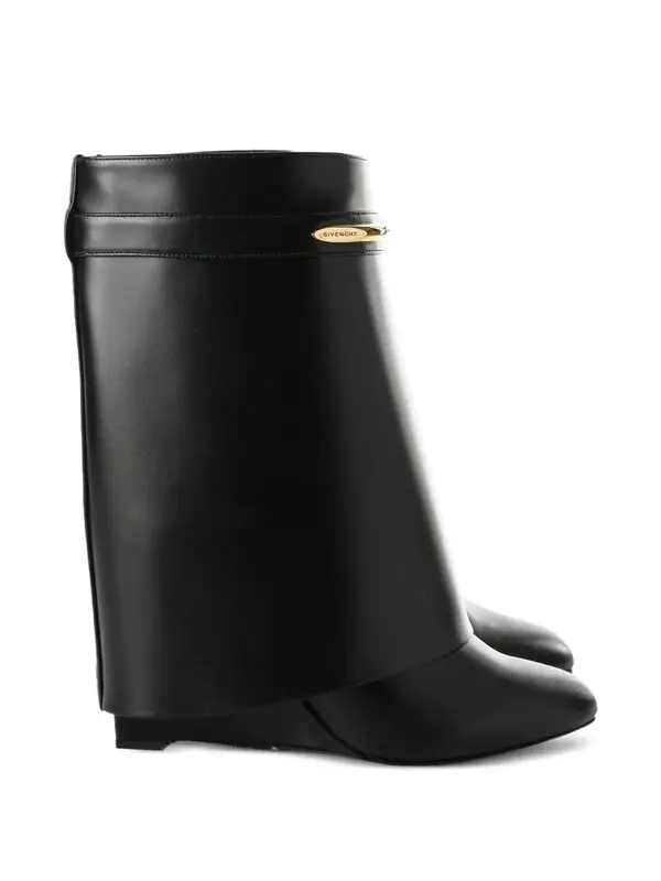 Givenchy Shark 95 Leather Ankle Boots - Black
