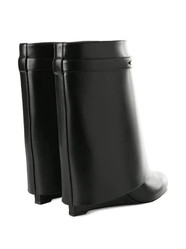 Givenchy Shark 95 Leather Ankle Boots - Black