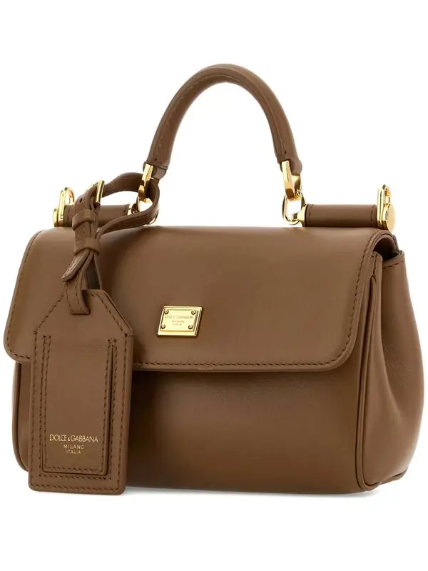Dolce & Gabbana My Sicily Handbag In Plongé Leather - Brown