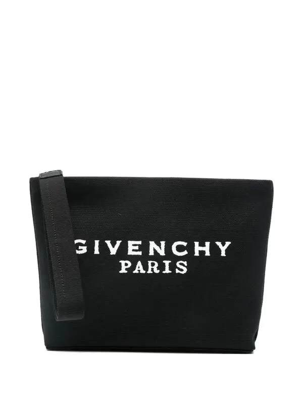 Givenchy Canvas Pouch With Zip - Black
