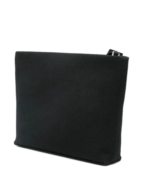 Givenchy Canvas Pouch With Zip And Logo Detail - Black