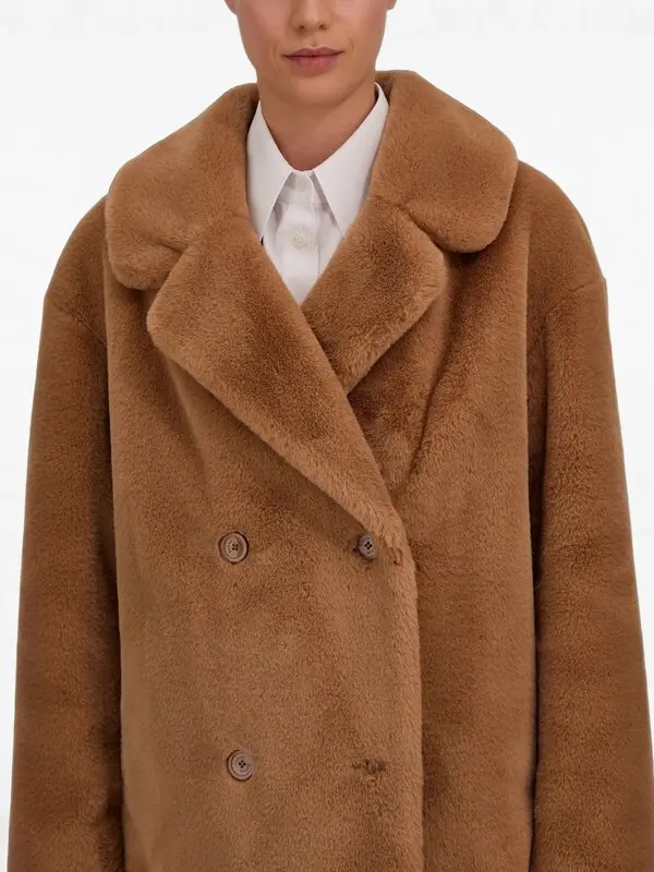 Herno Cappotto Doppiopetto In Ecopelliccia