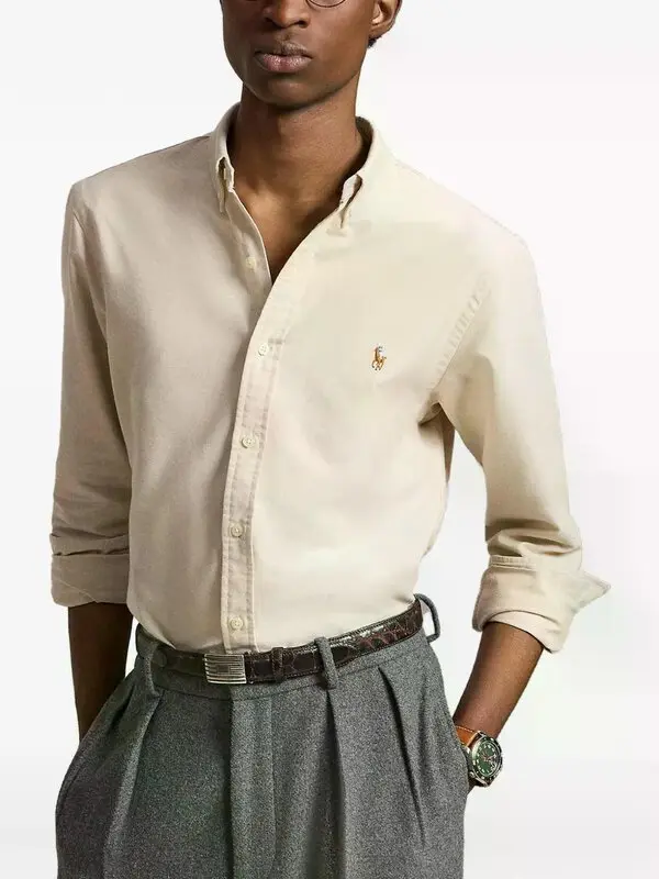 Polo Ralph Lauren Slim Fit Oxford Shirt - Neutrals