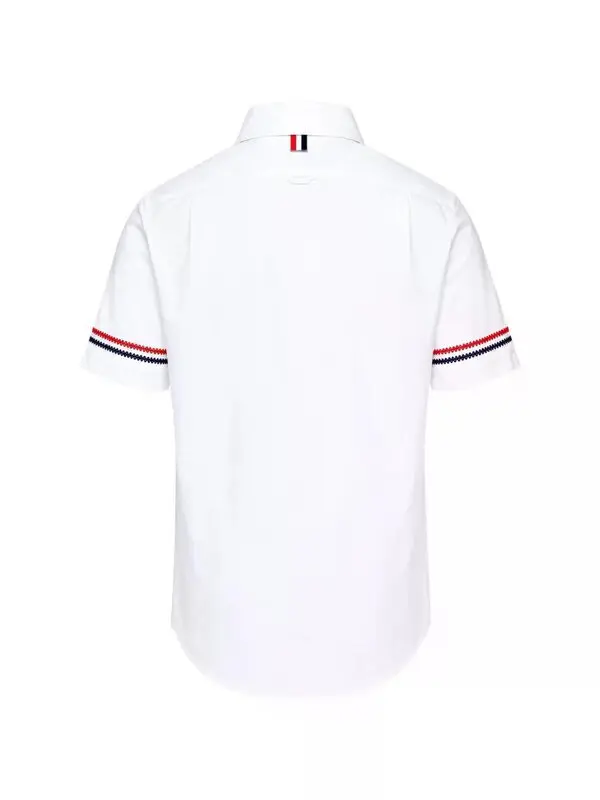 Thom Browne Rwb-stripe Short-sleeve Shirt