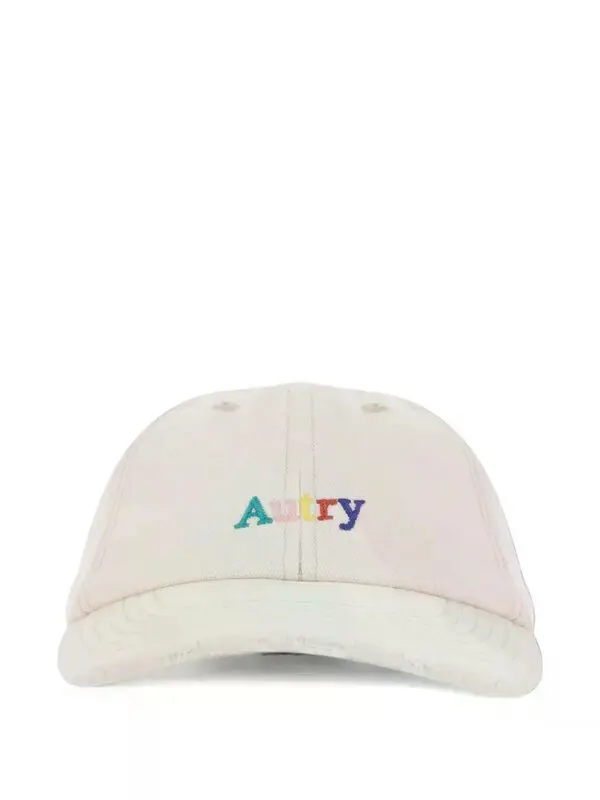 AUTRY Logo-embroidered Distressed Baseball Cap