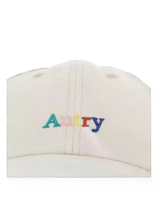 AUTRY Logo-embroidered Distressed Baseball Cap