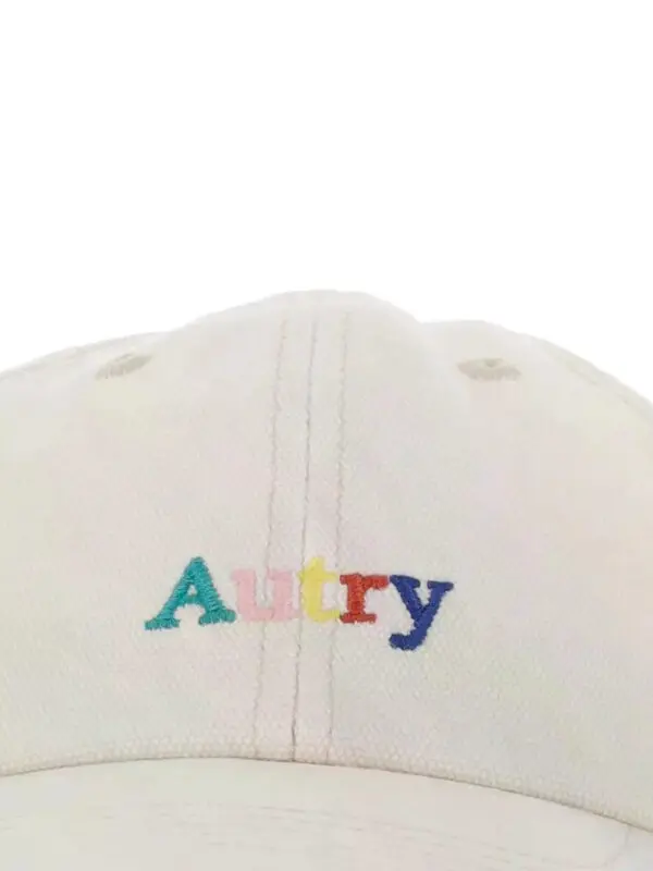AUTRY Logo-embroidered Distressed Baseball Cap