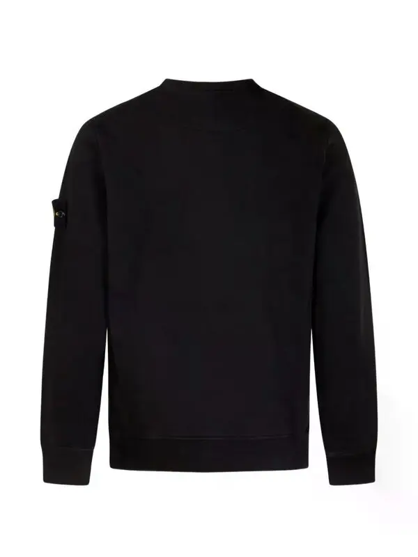 Stone Island 6100060 Organic Cotton Fleece Sweatshirt - Black