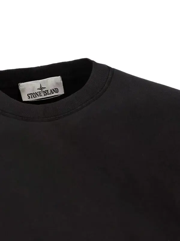 Stone Island 6100060 Organic Cotton Fleece Sweatshirt - Black