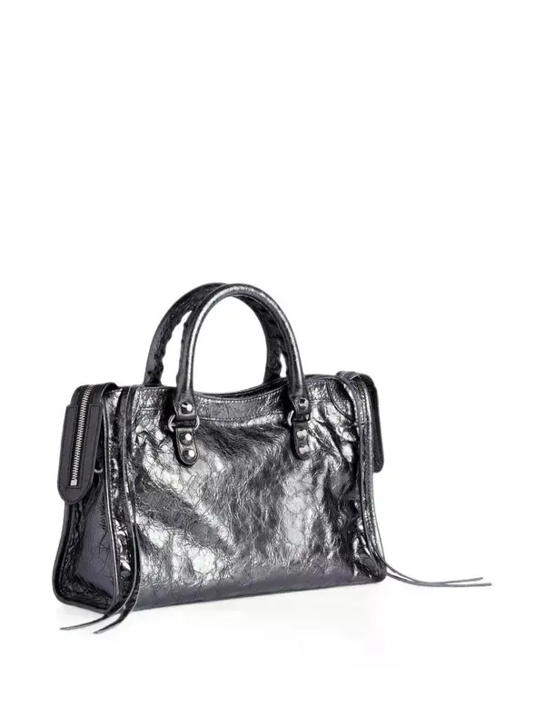 Balenciaga Small Le City Metallic Leather Tote Bag