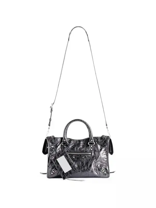 Balenciaga Small Le City Metallic Leather Tote Bag