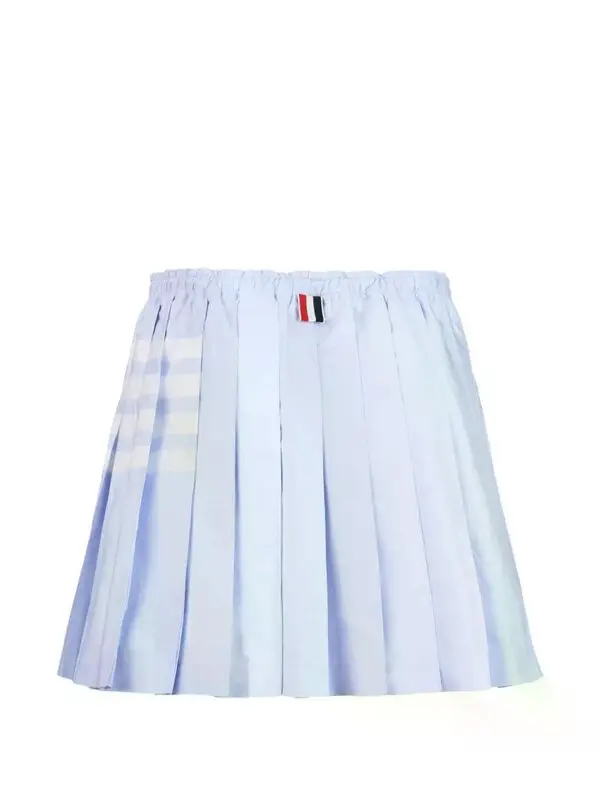 Thom Browne Oxford 4-bar Drawstring Pleated Mini Skirt