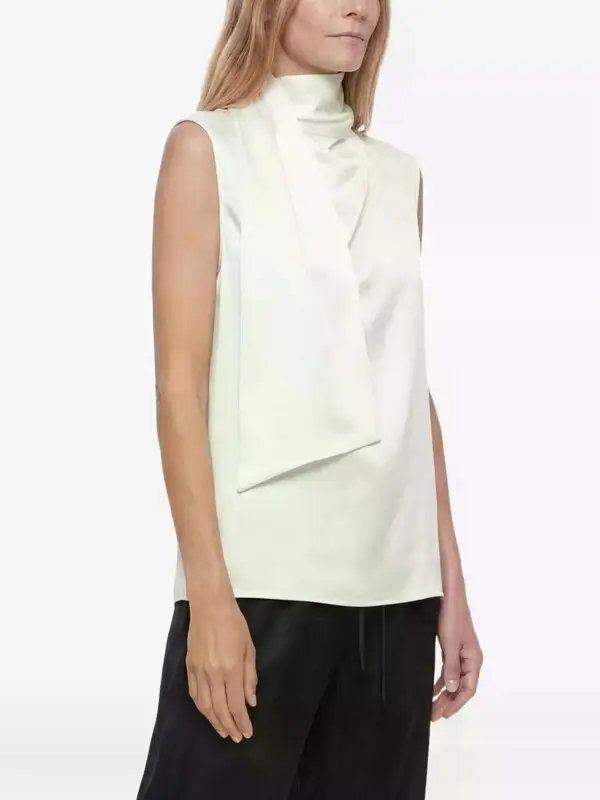 Khaite Loe Scarf-detail Sleeveless Blouse