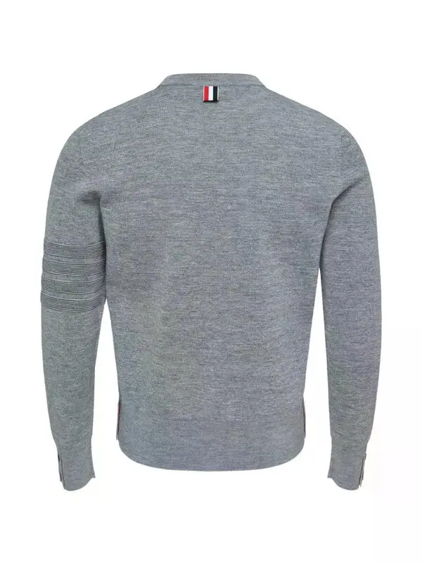Thom Browne Ottoman Milano Stitch 4-bar Bomber Pullover