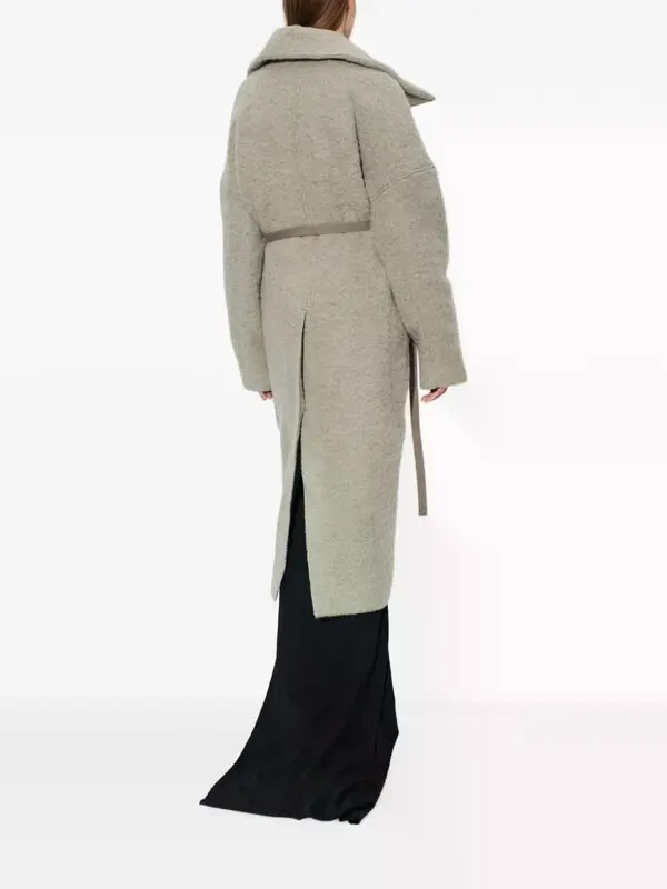 Rick Owens Belted Oversized-collar Coat