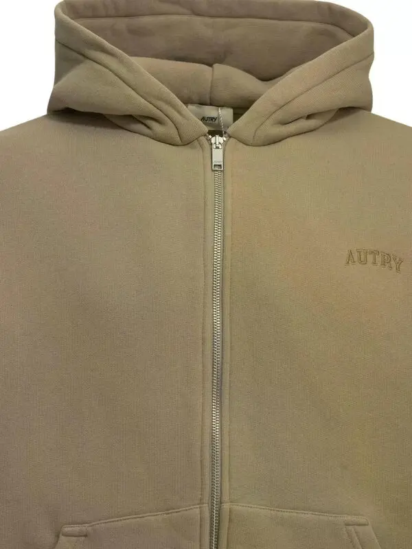 AUTRY Logo-embroidered Zip-up Hoodie
